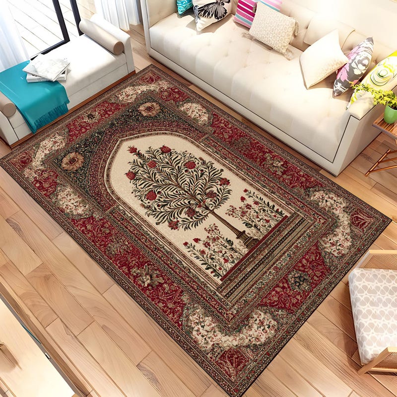 Red Persian Prayer Rug - Etsy