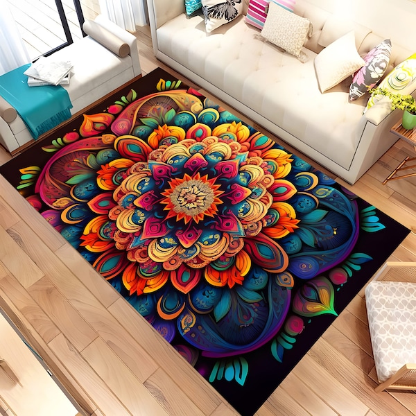 Mandala Pattern Rugs - Etsy