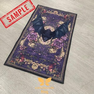 Bat Rug, Gothic Rug for Bat Decor, Gothic Rug for Goth Room Decor ...