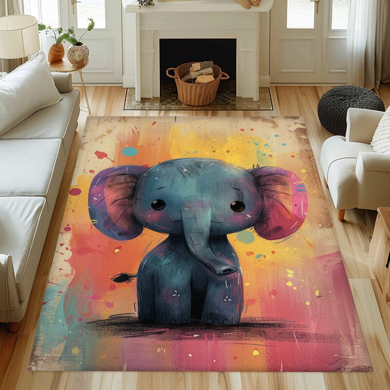Elephant Rug - Etsy