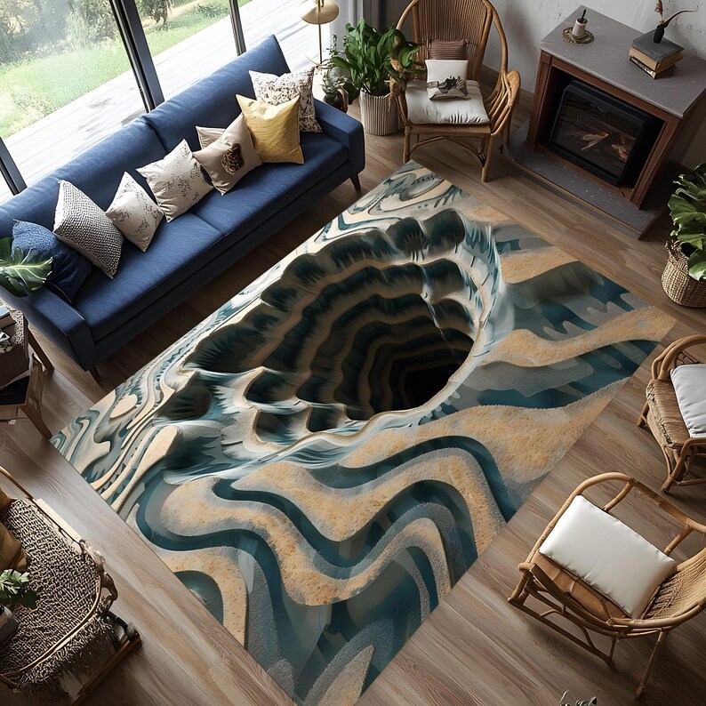 3D Rug, Optical Illusion Rug, 3D Design, Deep Hole Rug, 3D Design Rug ...