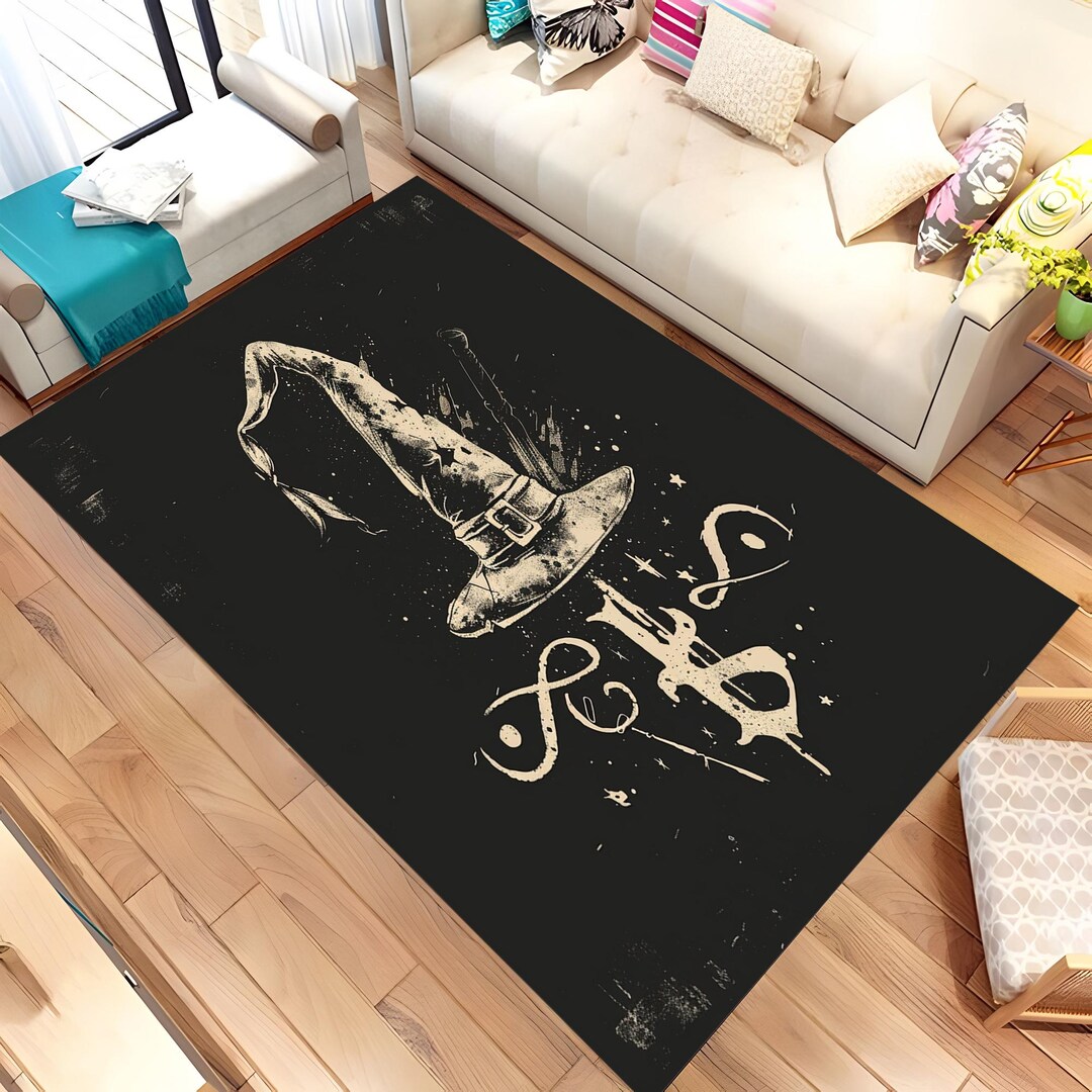 Wizard Rug, Wizard Hat Rug, Magic Rug, Wizard Flooring Rug, Living Room ...