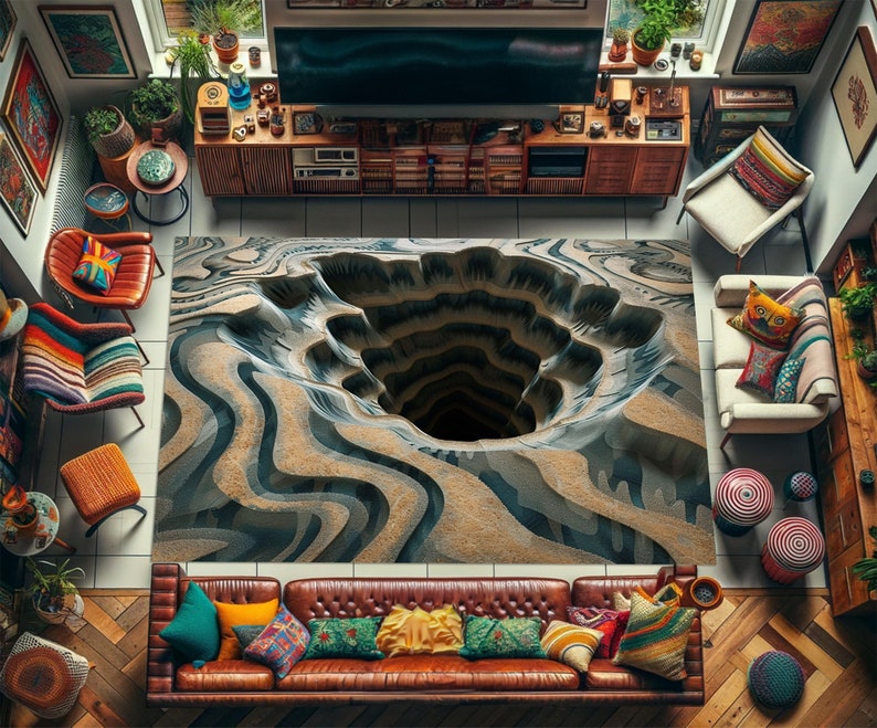 3D Rug, Optical Illusion Rug, 3D Design, Deep Hole Rug, 3D Design Rug ...