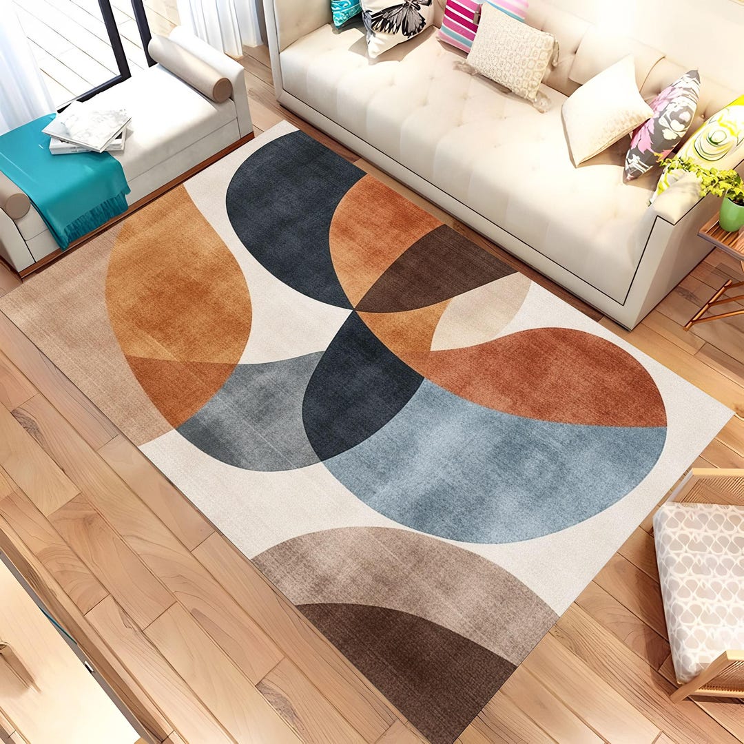 Mid Century Rug, Mid Century Pattern Rug, Mid Century Modern Carpet ...