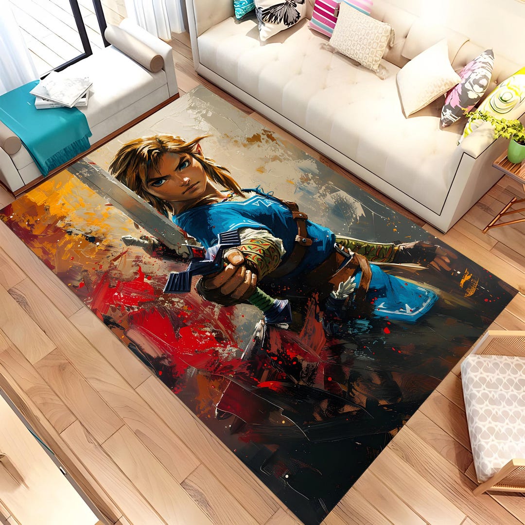 Zelda Rug, the Legend of Zelda Rug, Game Room Rug, Kids Room Rug ...