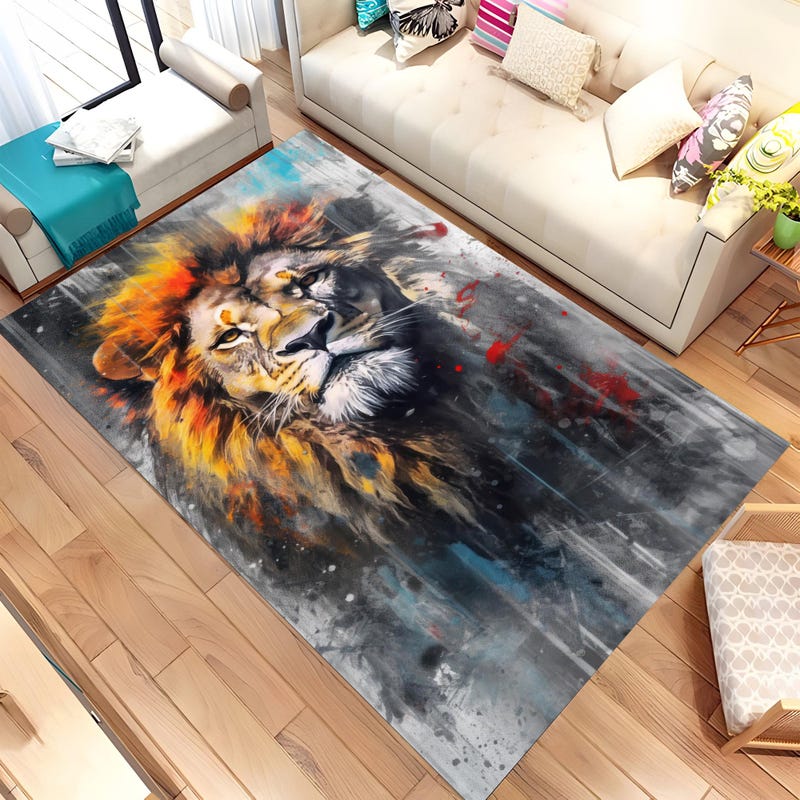 Lion Rug - Etsy
