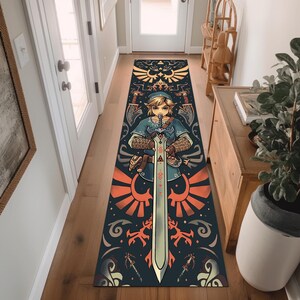 Zelda Legend Rug, Zelda Runner Rug, Runner Design Rug, Gaming Area Rug ...