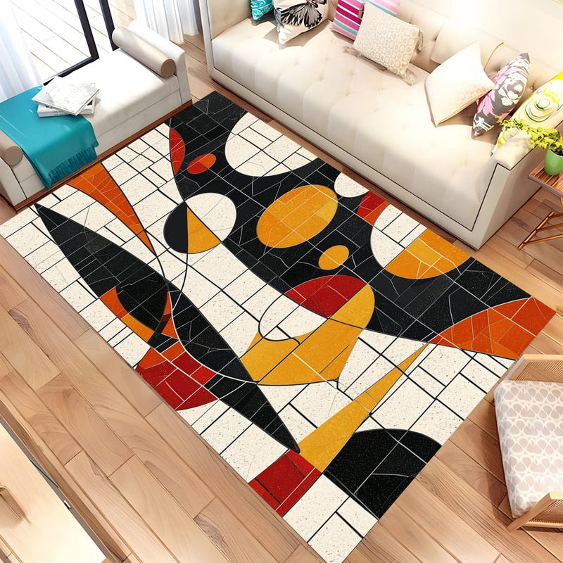 Mid Century Rug - Etsy