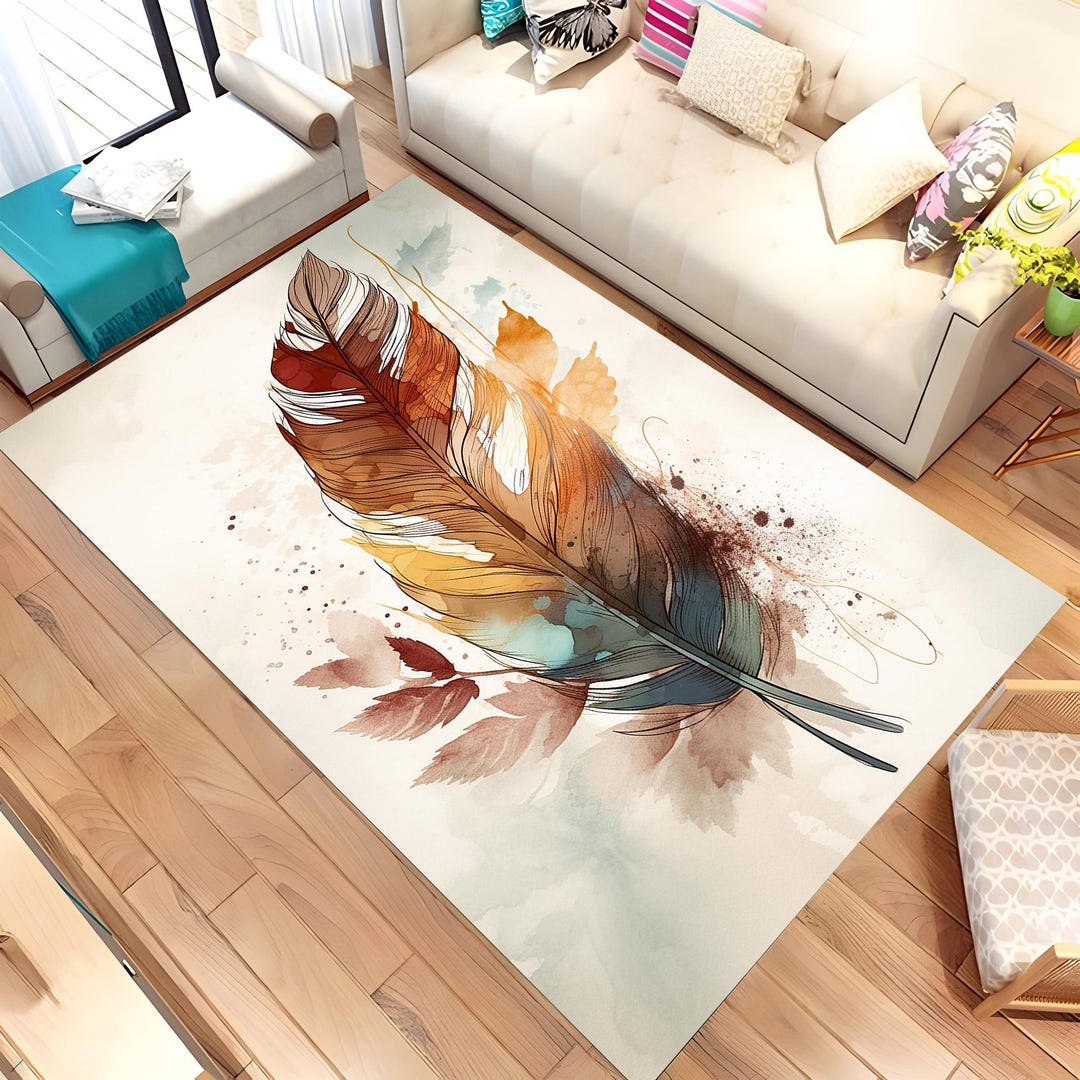 Leaf Rug, Elegant Leaf Rug, Leaf Pattern Rug, Decor Rug, Home Decor Rug ...