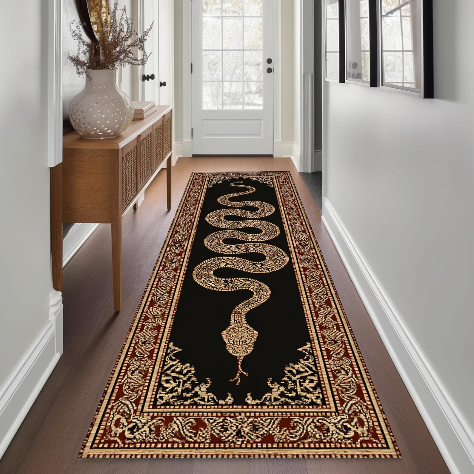 Snake Rug, Snake Runner Rug, Snake Pattern Rug, Modern Rug, Area Rug ...