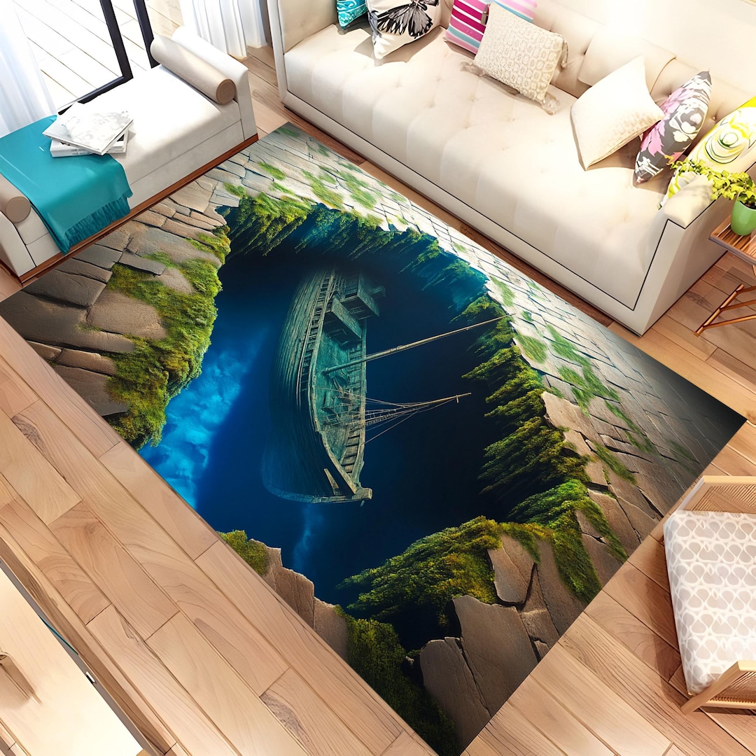 3D Rug, 3D Design, Deep Hole Rug, 3D Huge Crack, Ship Rug, Optical ...