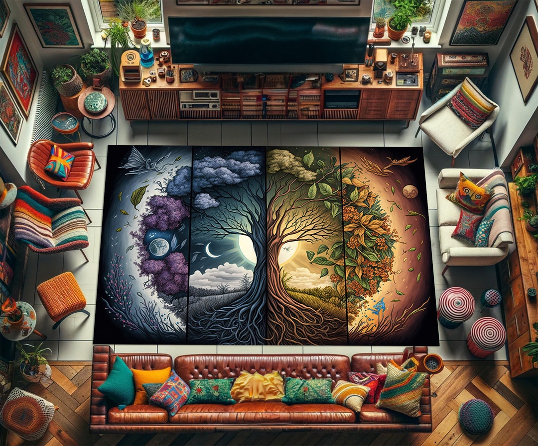 Tree of Life Rug, Tree Themed Rug, Tree of Life Decor ,home Decor Rug ...