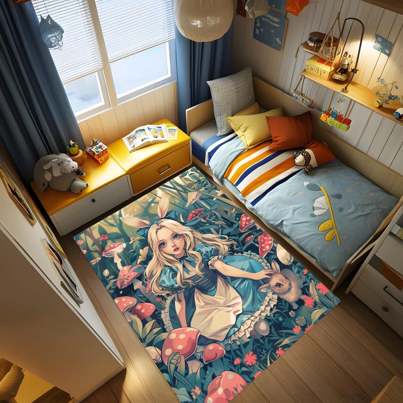 Alice in Wonderland Rug - Etsy
