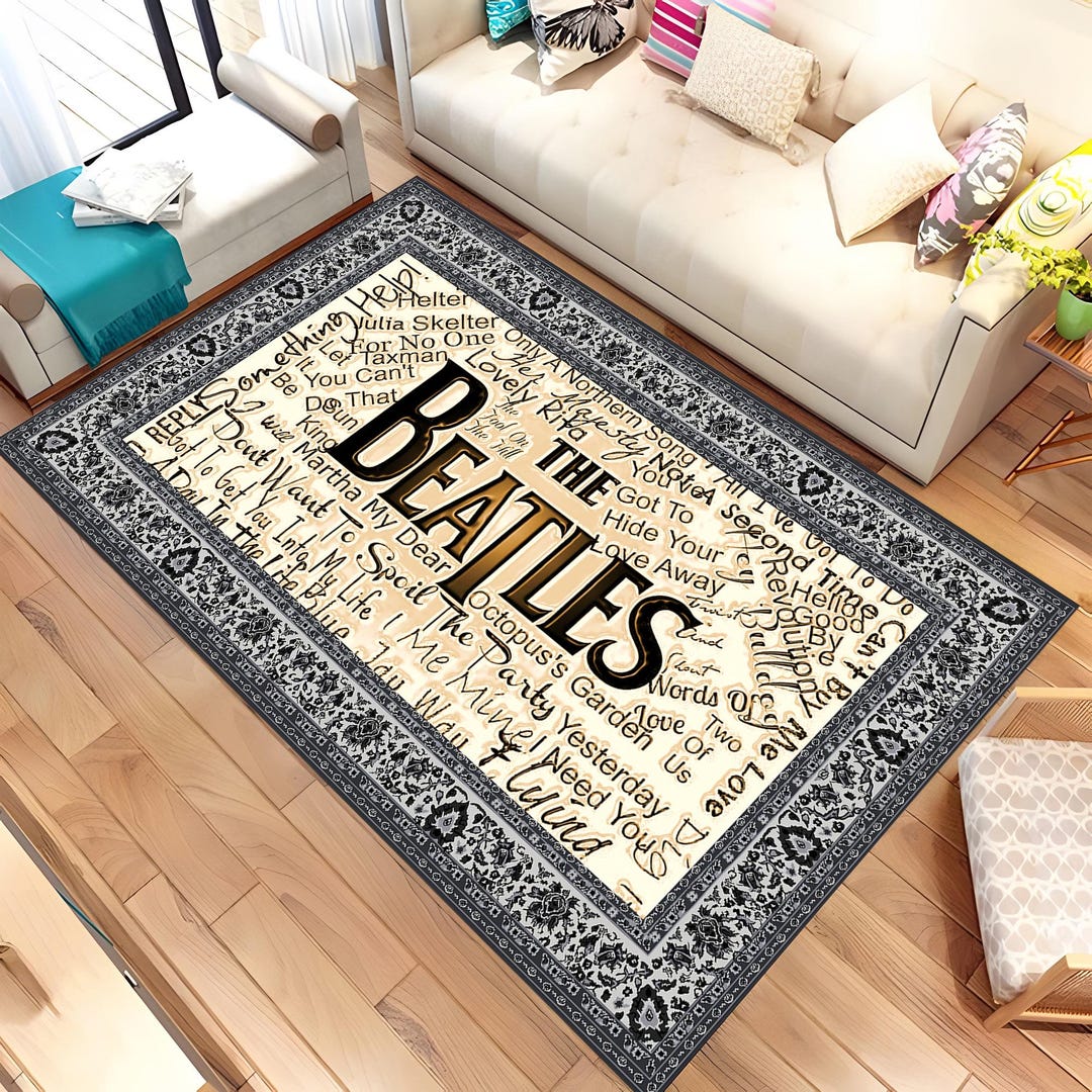 The Beatles, the Beatles Rug, Rock Music Rug, Music Rug, the Beatles ...