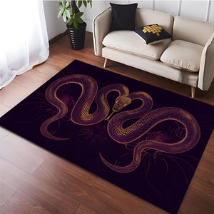 Snake Pattern Rug, Snake Decor, Snake Area Rug, Animal Rugs, Living ...