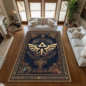 Zelda Rug, the Legend of Zelda Rug, Game Room Rug, Zelda Patterned Rug ...