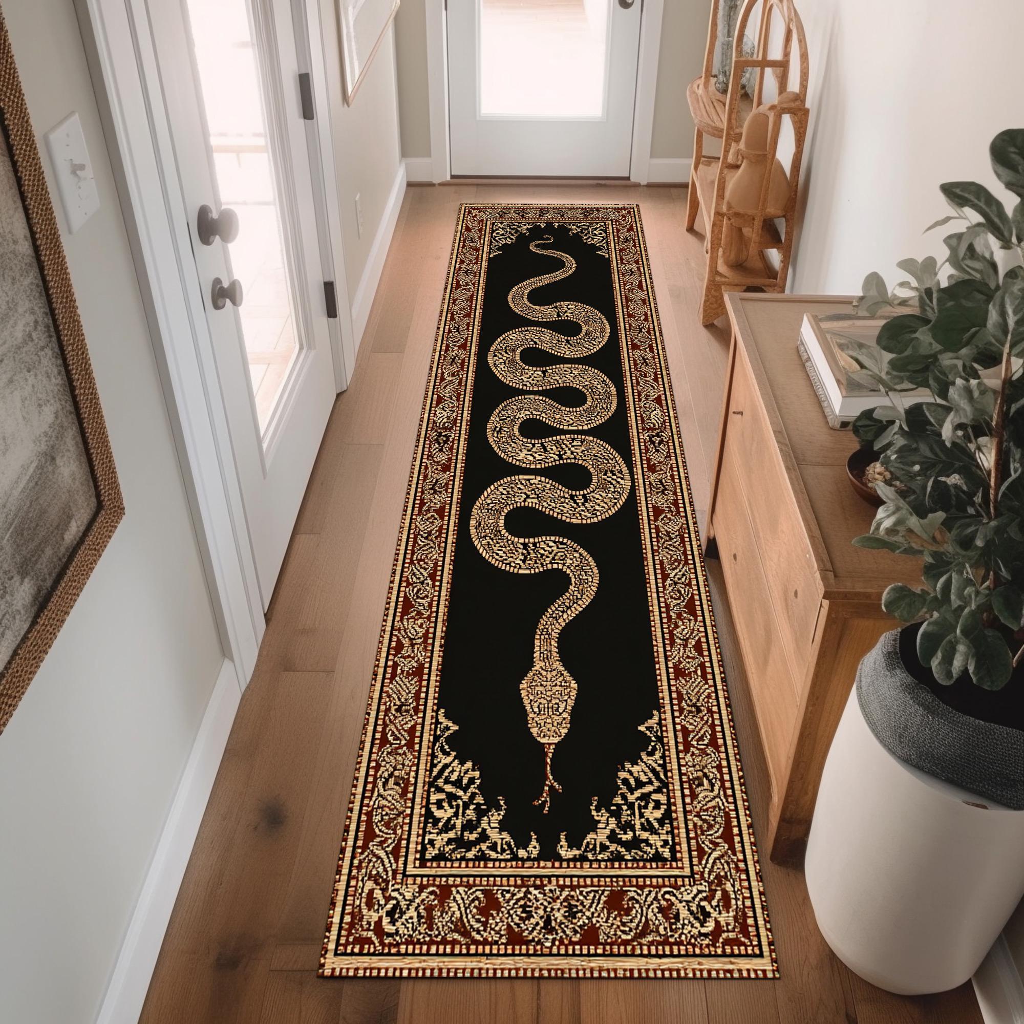 Snake Rug, Snake Runner Rug, Snake Pattern Rug, Modern Rug, Area Rug ...