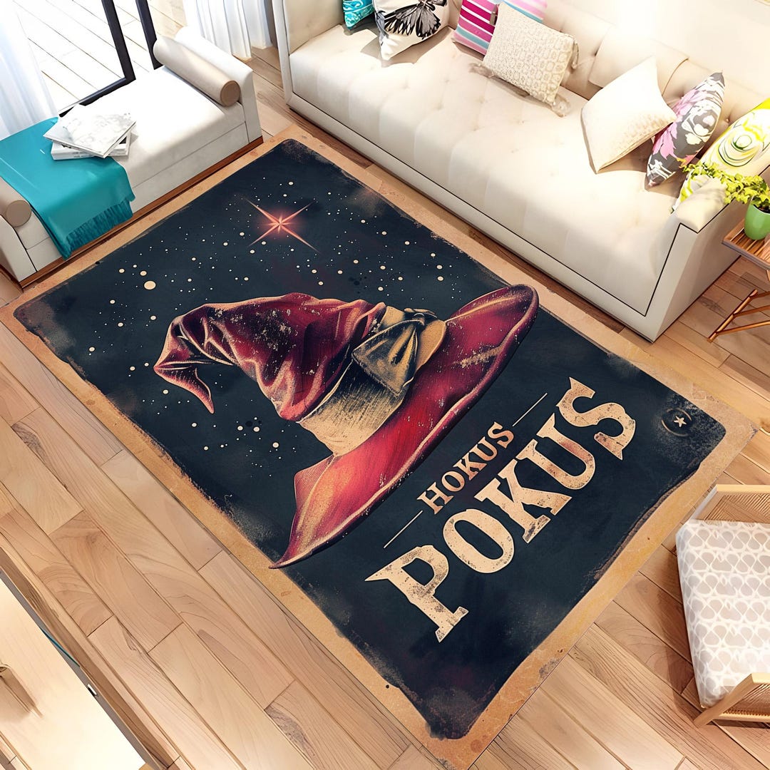 Wizard Rug, Wizard Hat Rug, Magic Rug, Wizard Flooring Rug, Living Room ...