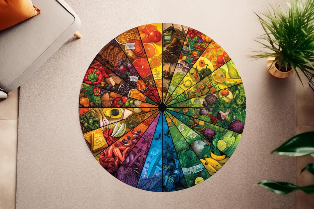 Mixed Fruit Design Rug, Fruit Rug, Colorful Rug, Kitchen Rug, Living ...