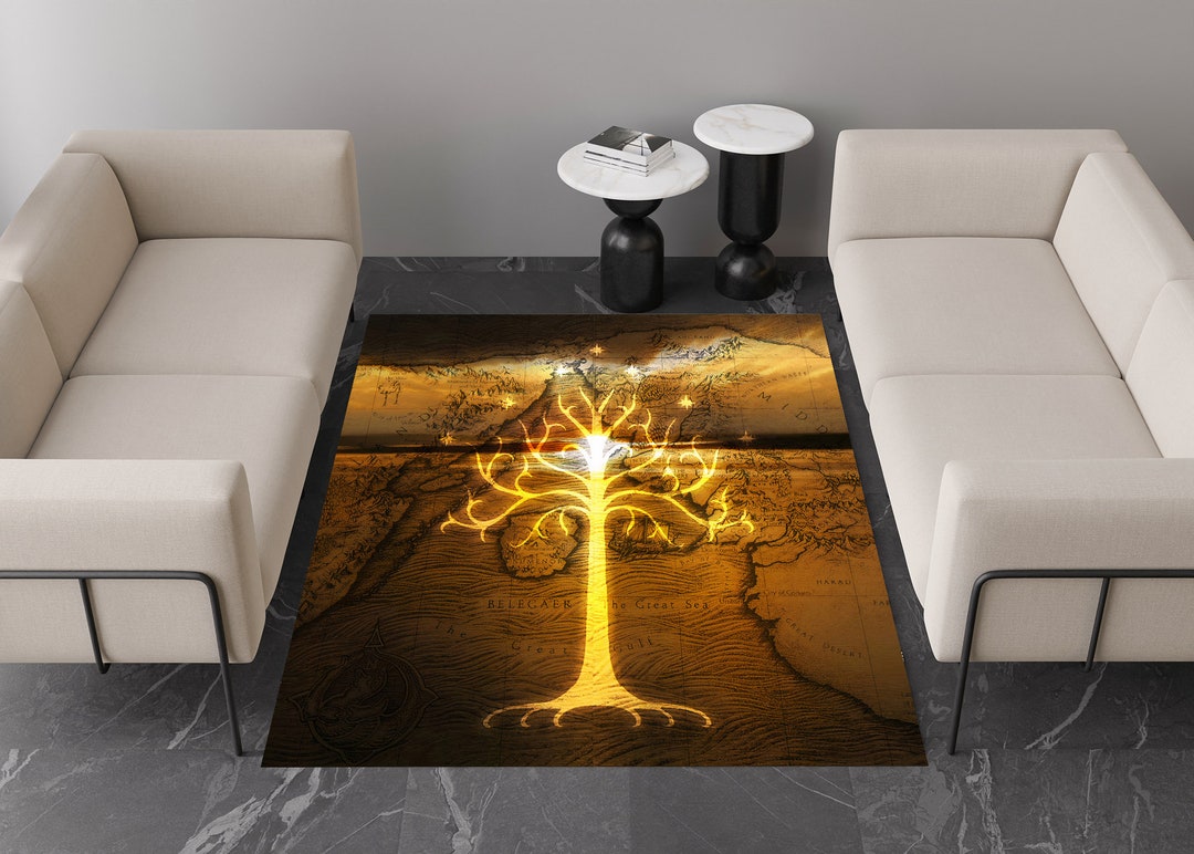 White Tree of Gondor,lord of the Rings Rug, LOTR Decor,middle Earth Rug ...