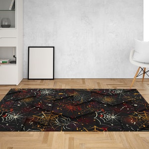 Spider Web Rug, Web Rug, Spider Design Rug, Colorful Rug, Spider Web ...
