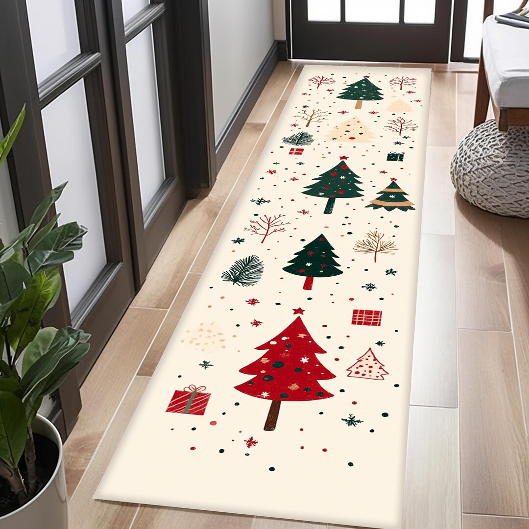 Christmas Runner, Christmas Rug, Christmas Area Rug, Christmas Carpet ...