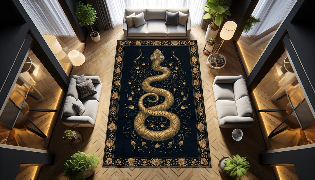 Snake Pattern Rug, Snake Design Rug, Legend Snake Rug, Living Room Rug ...