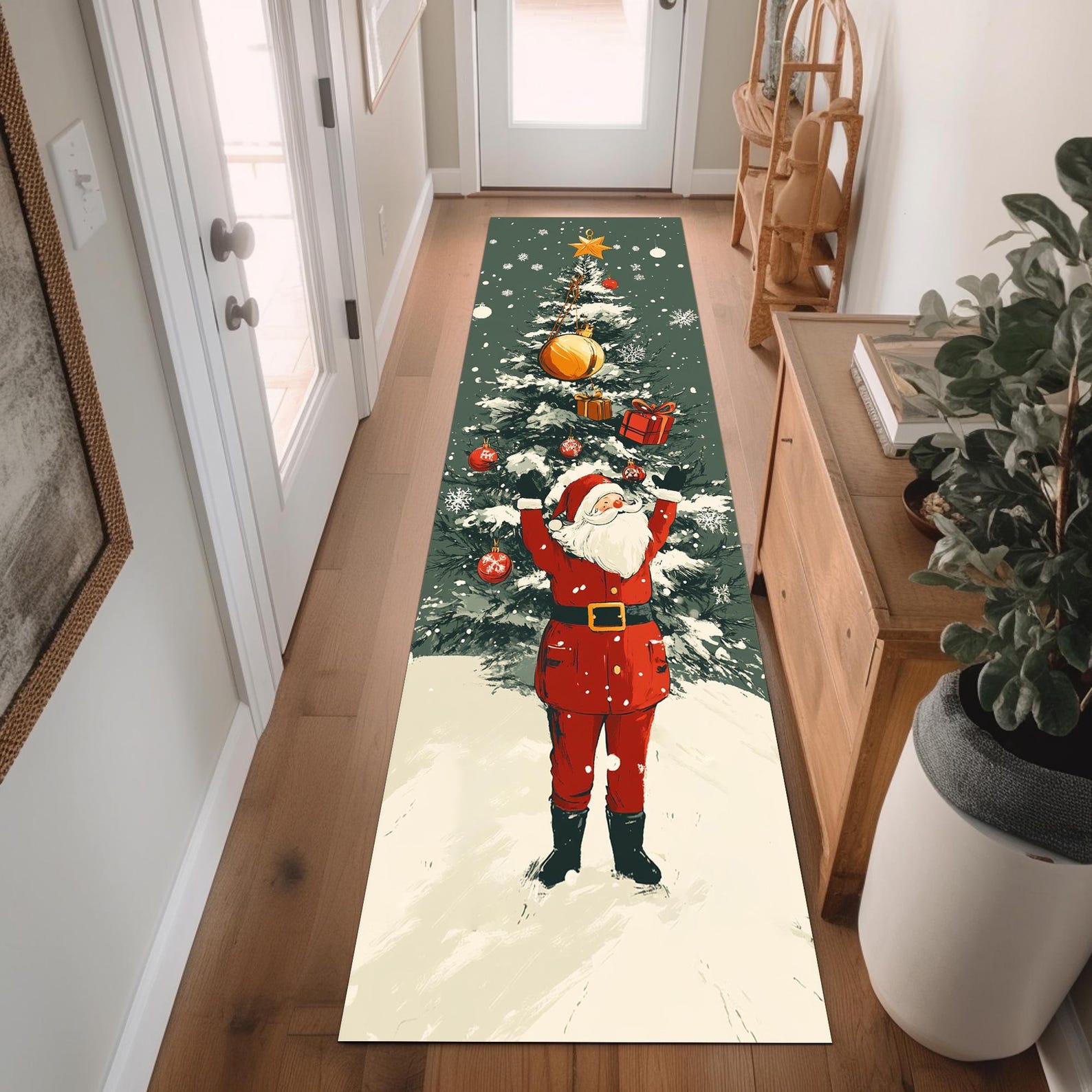 Christmas Runner, Christmas Rug, Christmas Area Rug, Christmas Carpet ...