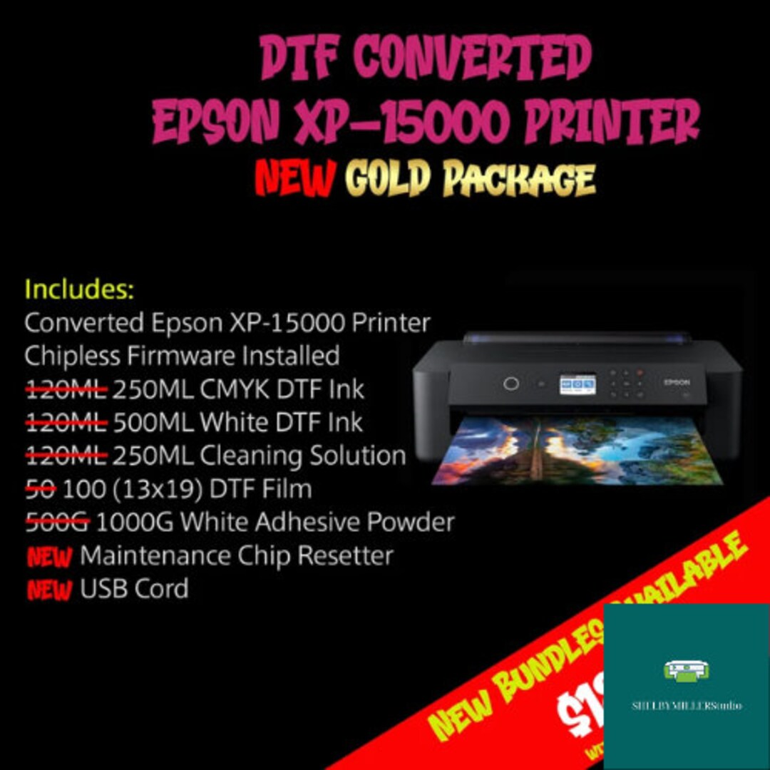 Direct to Film Printer, DTF Converted Epson XP-15000 Printer, DTF ...