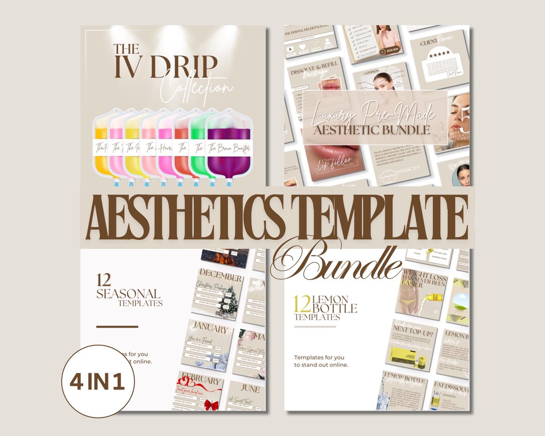 Aesthetics Template Bundle 4in1 Botox and Filler Informative Posts ...
