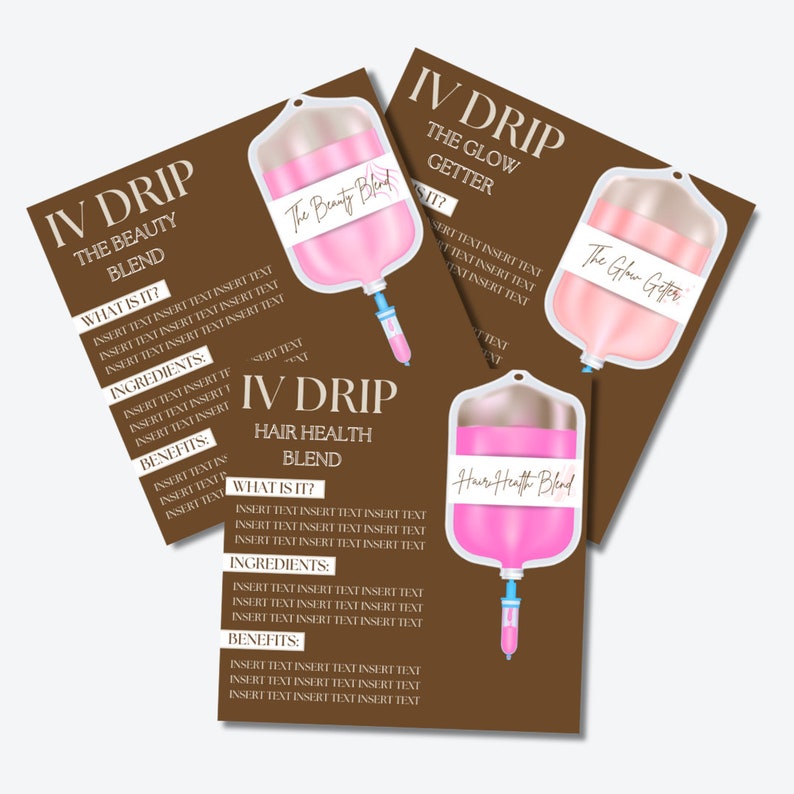 IV Drip Collection Bundle, Aesthetics, Promotional, Intravenous Therapy ...