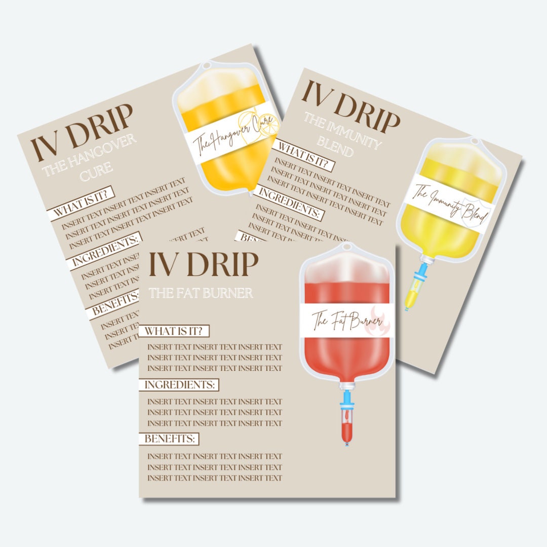 IV Drip Digital Templates Instagram Posts, Intravenous Therapy ...