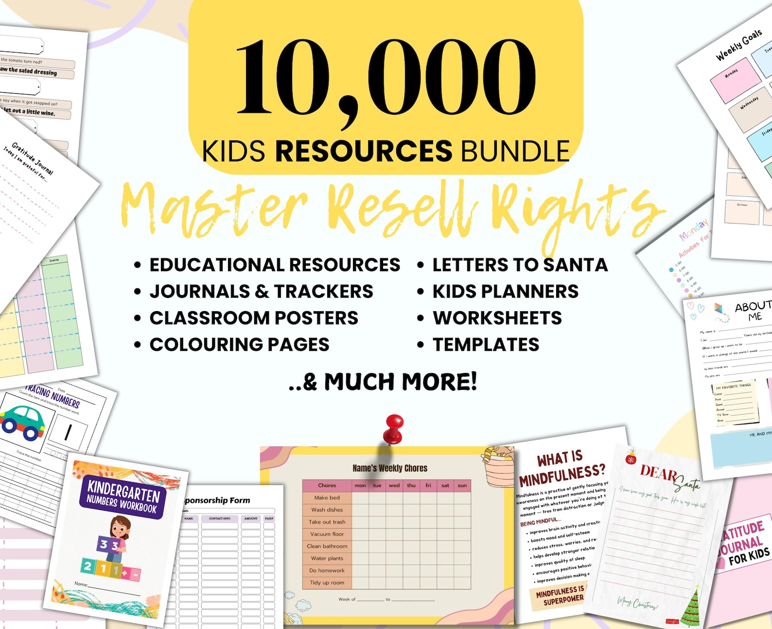 10,000+ Kids Educational Resources Bundle: MRR & PLR (digital Download ...