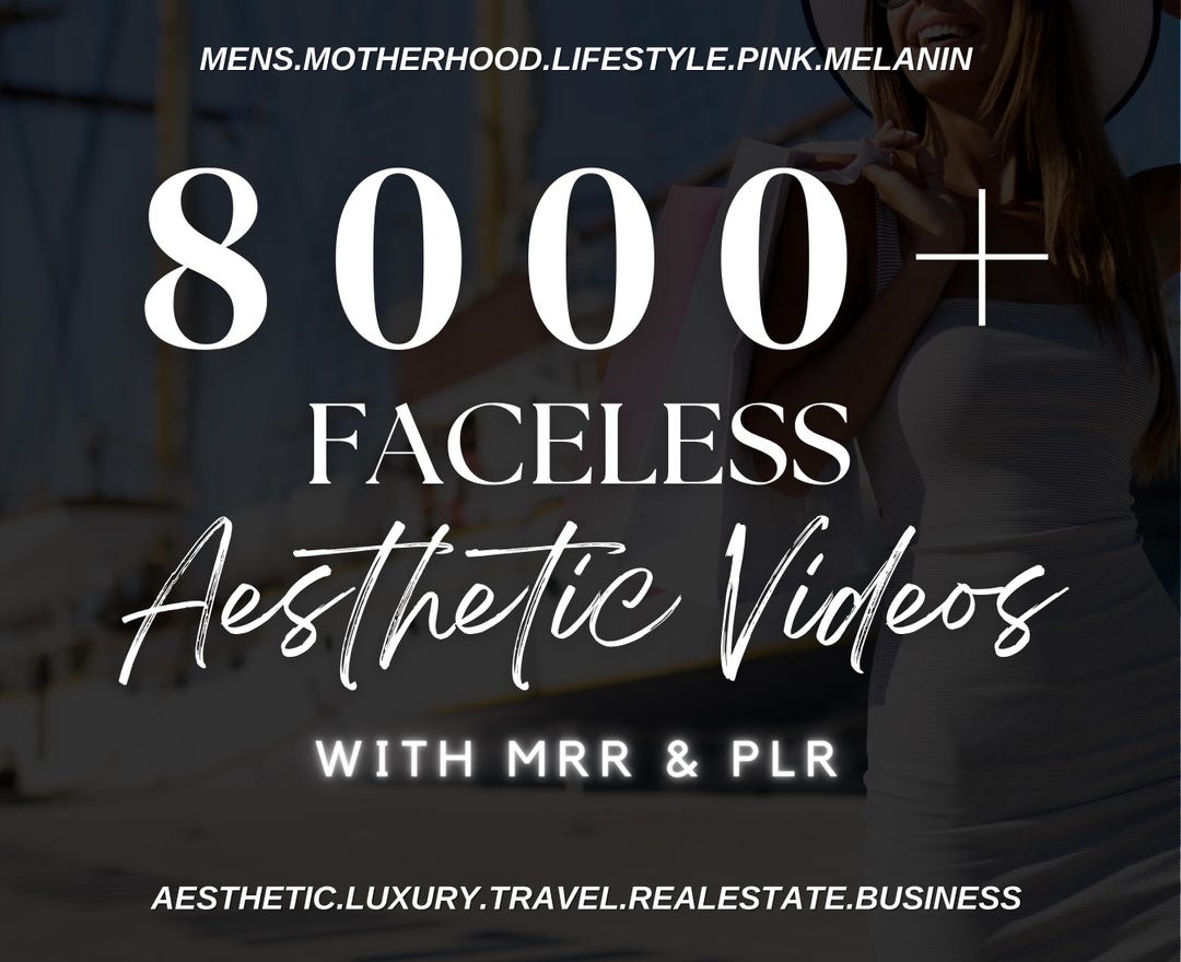 8000+ Faceless Reels / Aesthetic Videos With Master Resell Rights MRR ...