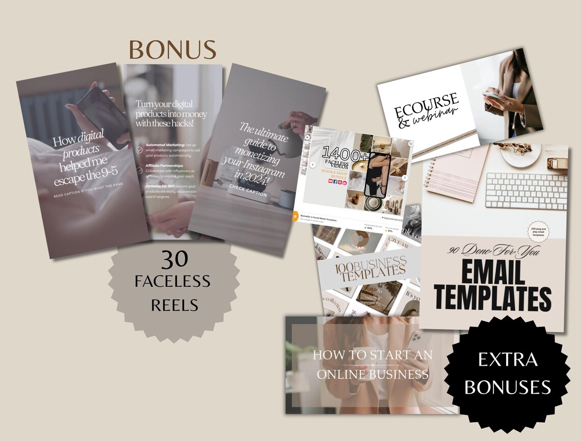 Digital Marketing Ebooks Bundle: 34 Done-for-you Guides (MRR & PLR) - Etsy
