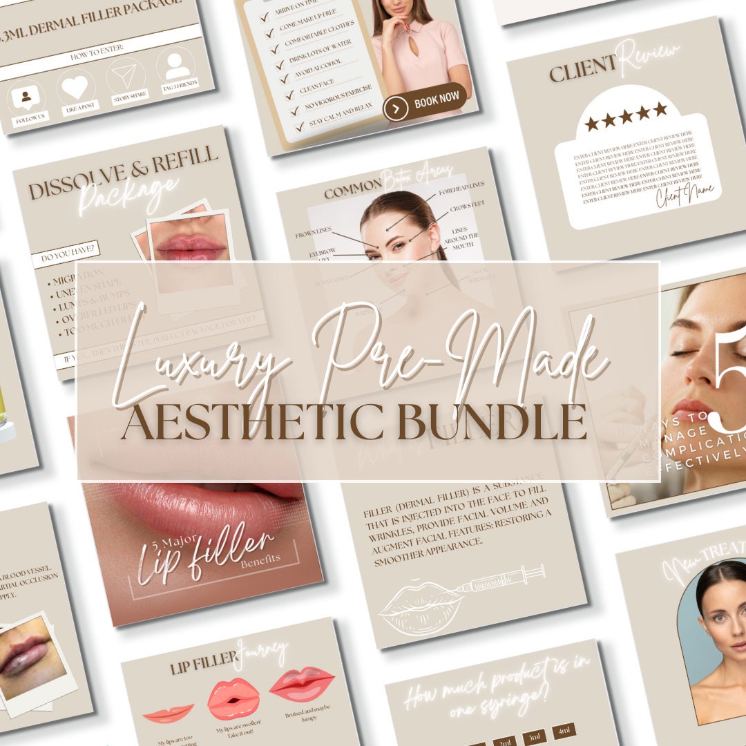 40 Luxury Pre-made Aesthetic Bundle | Digital Templates for Instagram ...