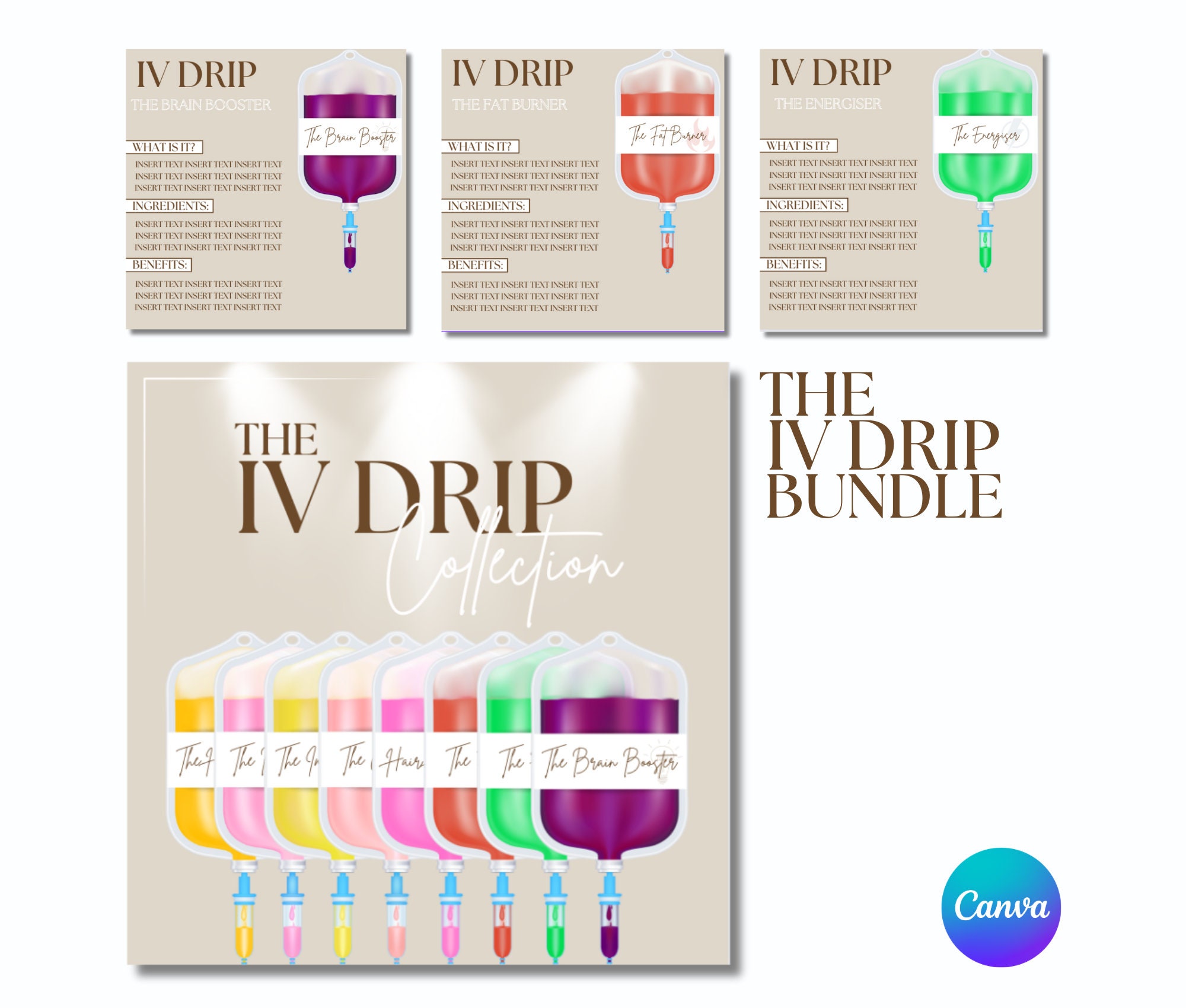 IV Drip Instagram Templates | Seasonal Aesthetics, Business Branding ...