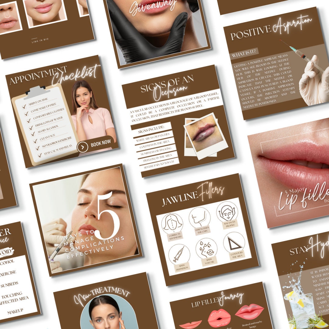 Luxury Aesthetics Templates: Botox, Filler, Business Branding (digital ...