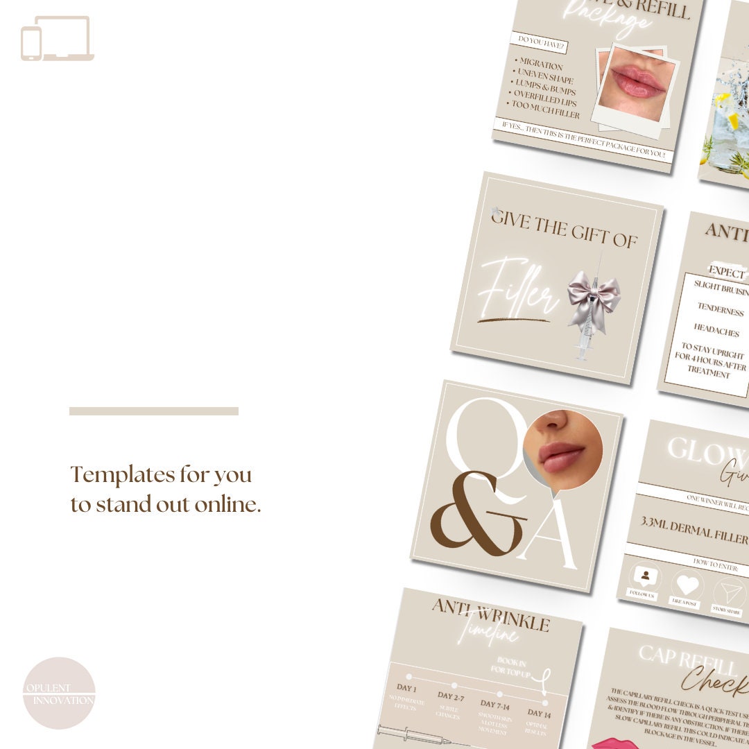40 Luxury Pre-made Aesthetic Bundle Digital Templates for Instagram ...