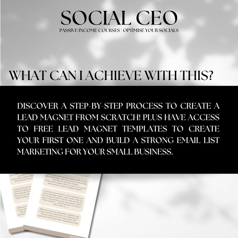 How to Create A High Converting Lead Magnet for Your Business, Small ...