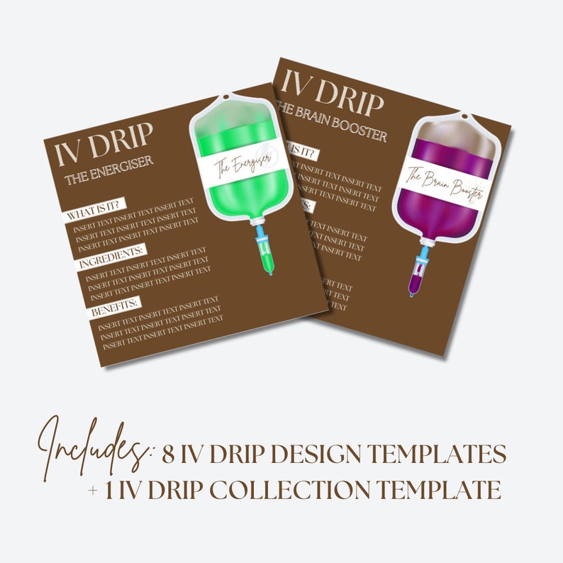 IV Drip Collection Bundle, Aesthetics, Promotional, Intravenous Therapy ...