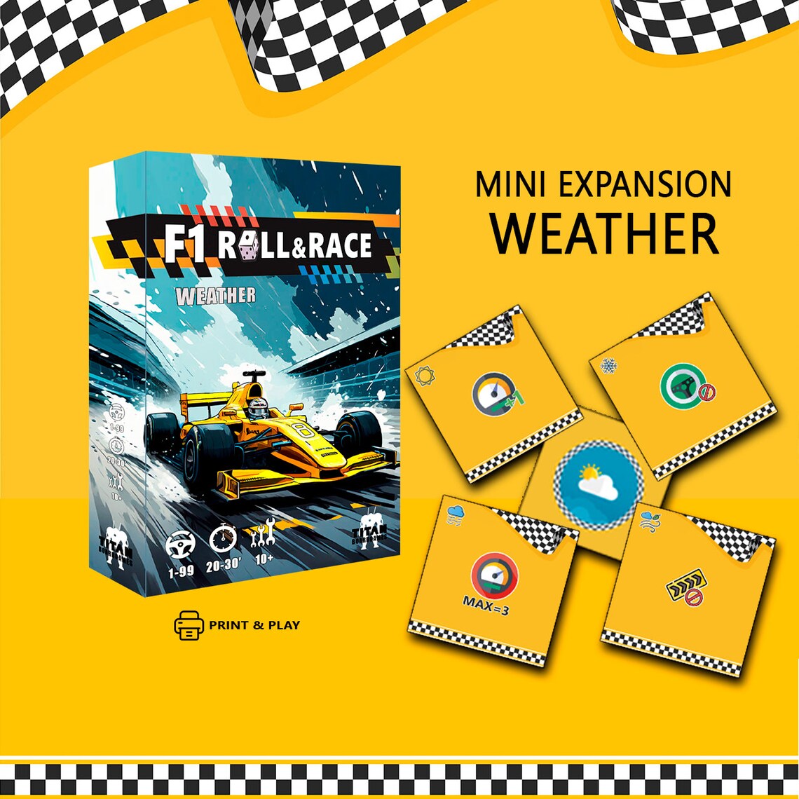 F1 Roll & Race: Weather Expansion - Racing Game (PDF Download) Print ...