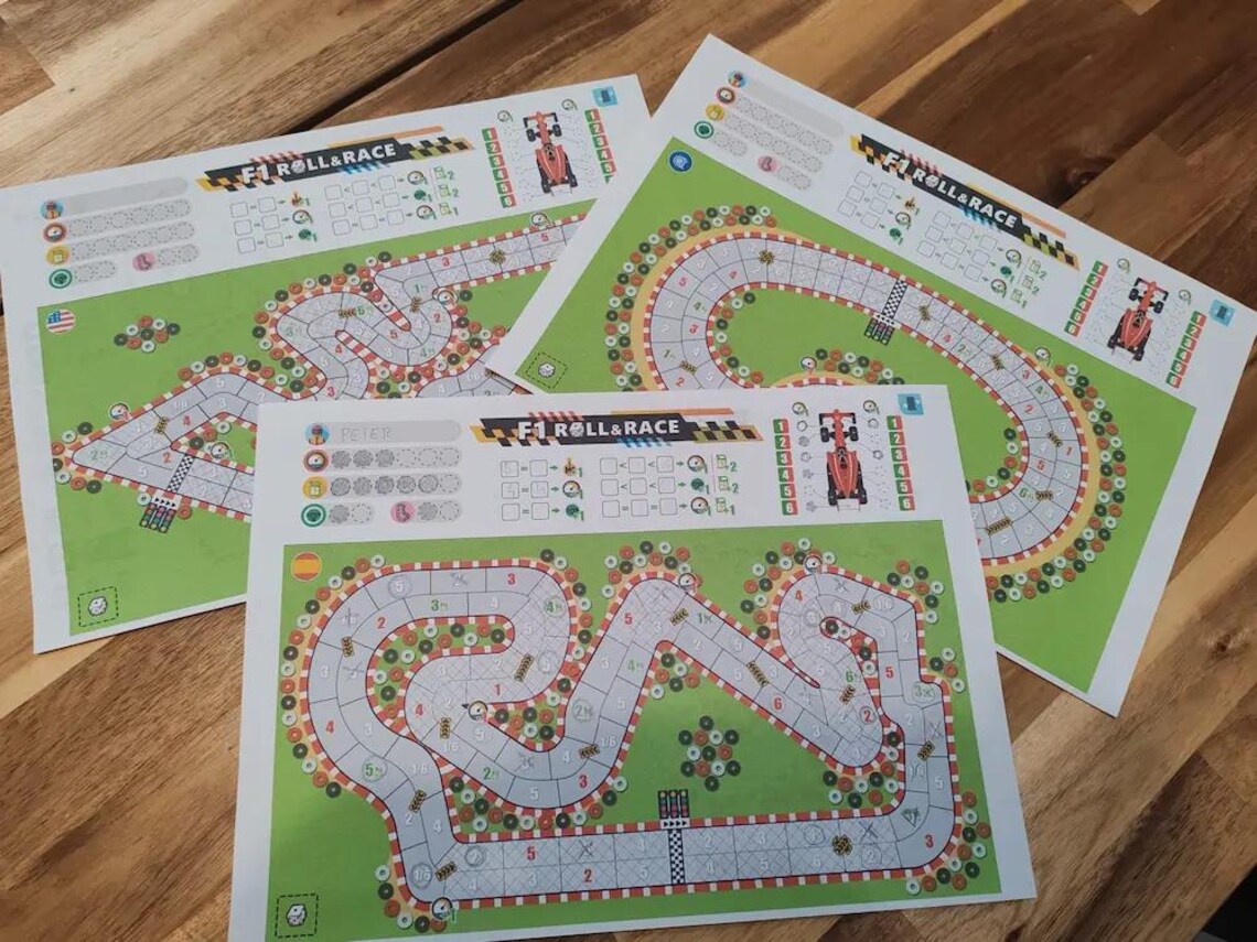 F1 Roll & Race: Weather Expansion - Racing Game (PDF Download) Print ...