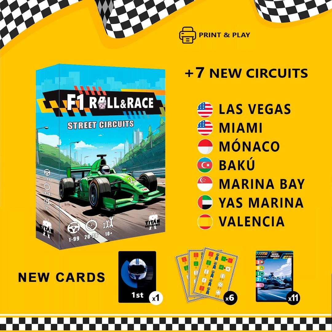 F1 Roll & Race: Street Circuits - Racing Game, Sport Roll and Write ...