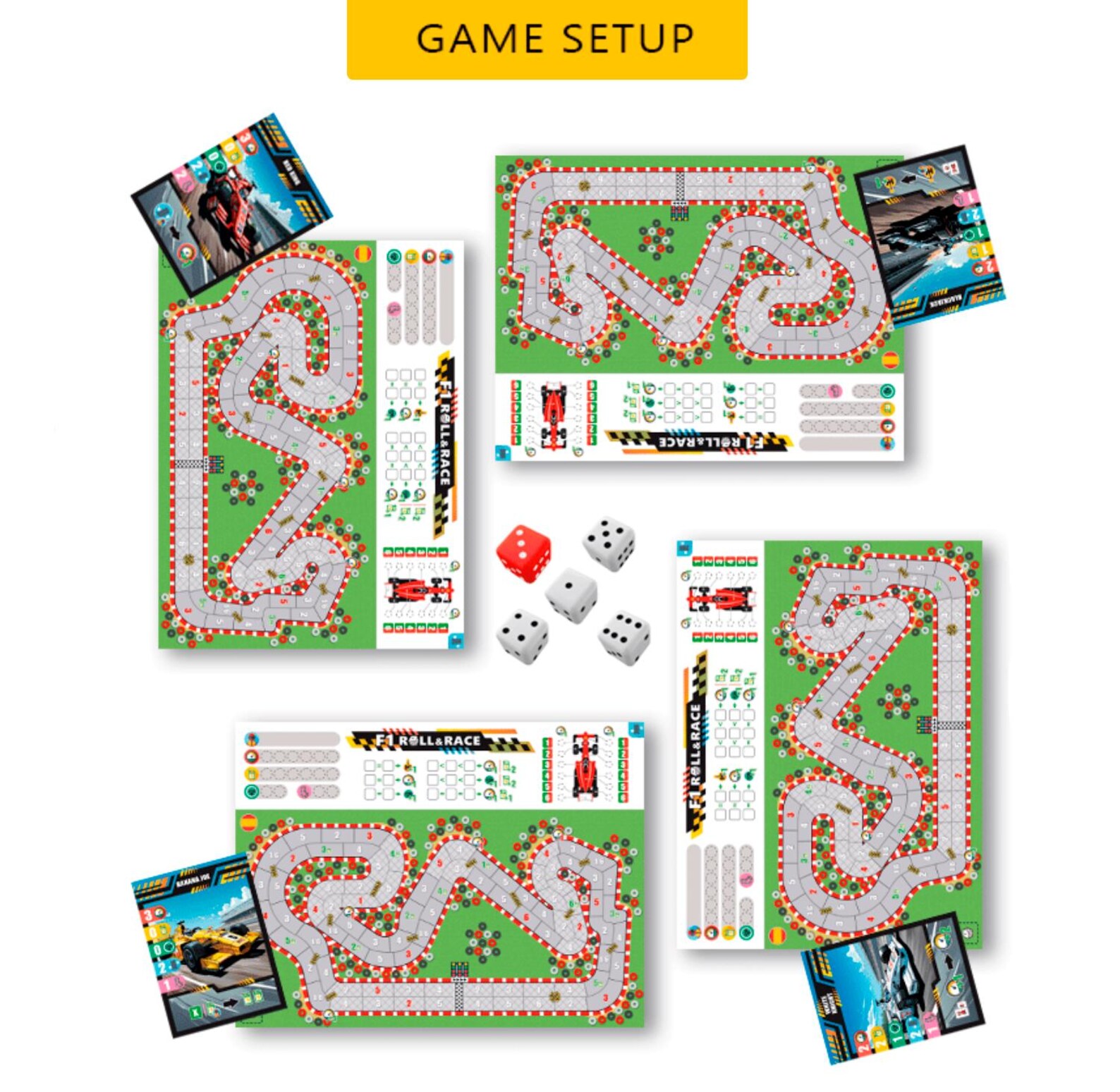 F1 Roll & Race: Weather Expansion - Racing Game (PDF Download) Print ...