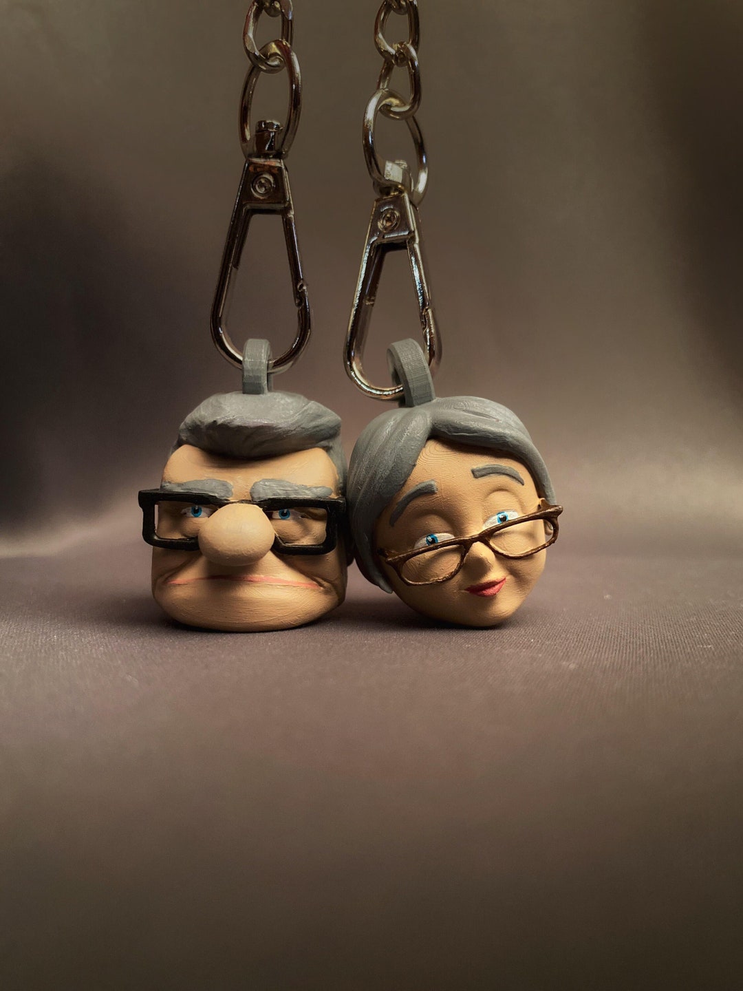 Up - Carl and Ellie Keychains - - Cute Couple - Pixar Disney Keychain ...