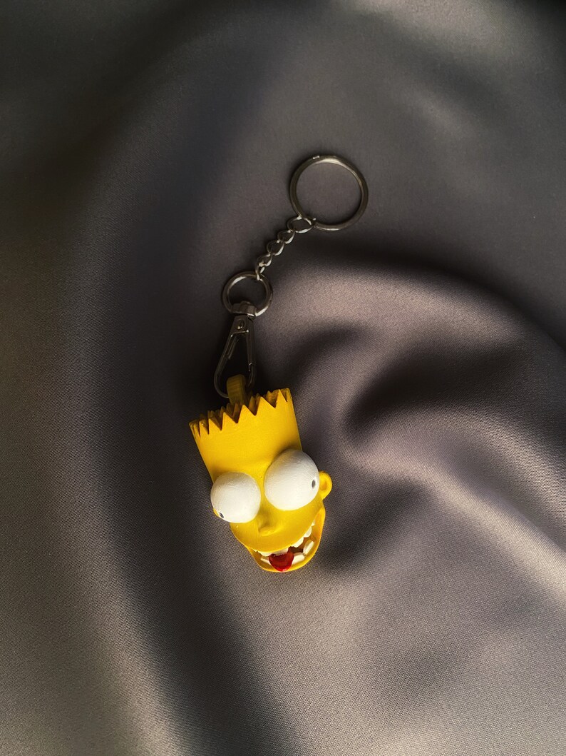 Bart Simpson Character Keychain - Etsy