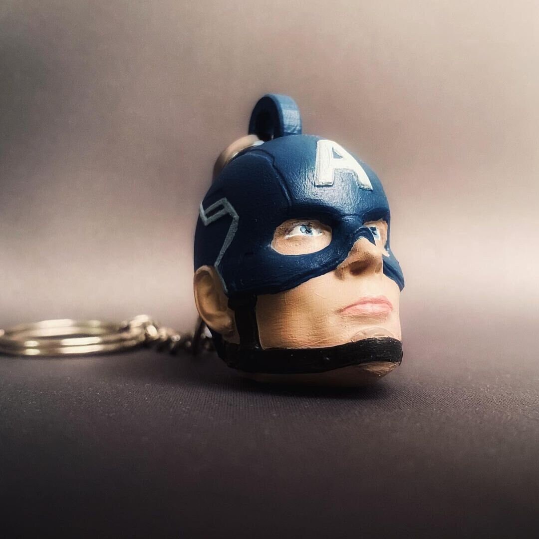 Captain America Keychain - the First Avenger's Steve Grant Rogers - Etsy