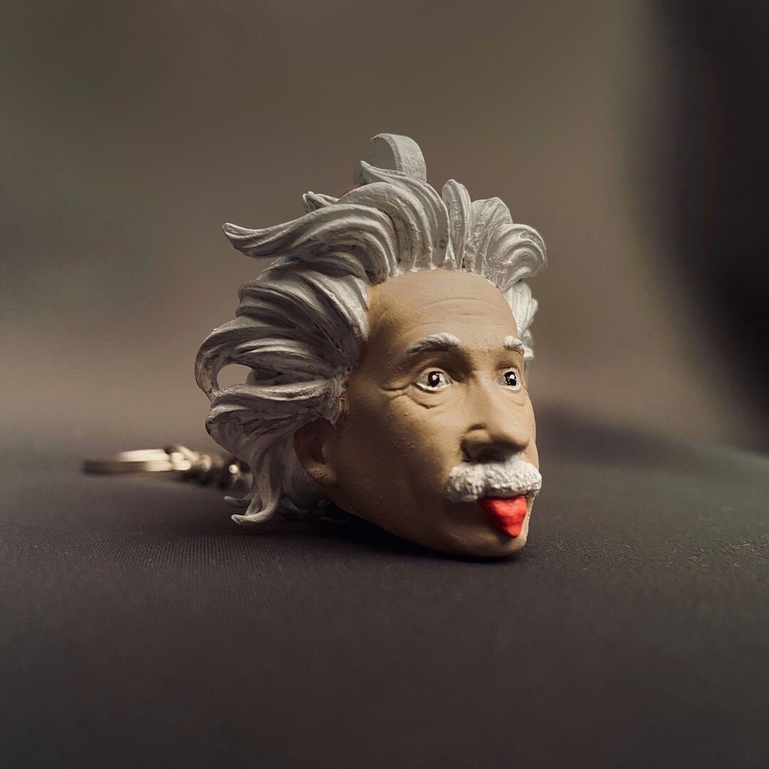 Eccentric Genius: Albert Einstein Keychain - Etsy