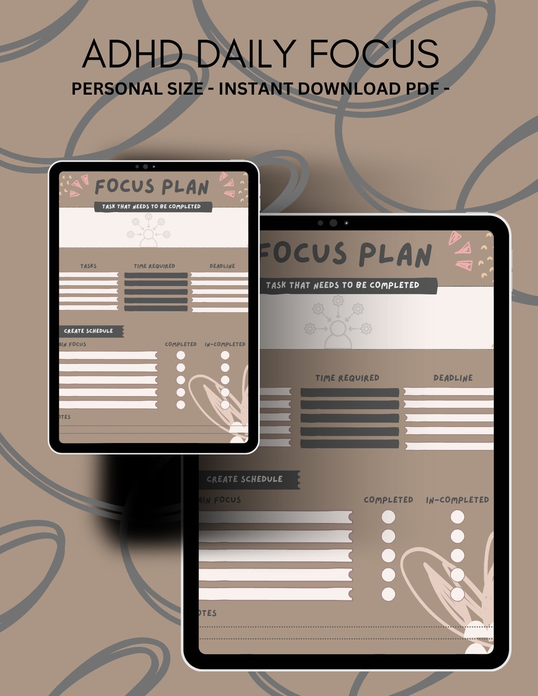 ADHD Planner made by an Adhder PRINTABLE Adult ADHD Workbook, Organizer ...